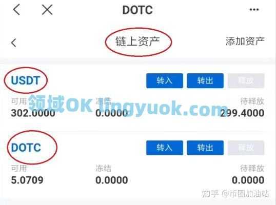 DOTC去中心化交易平台使用教程：出售USDT | 领域OK